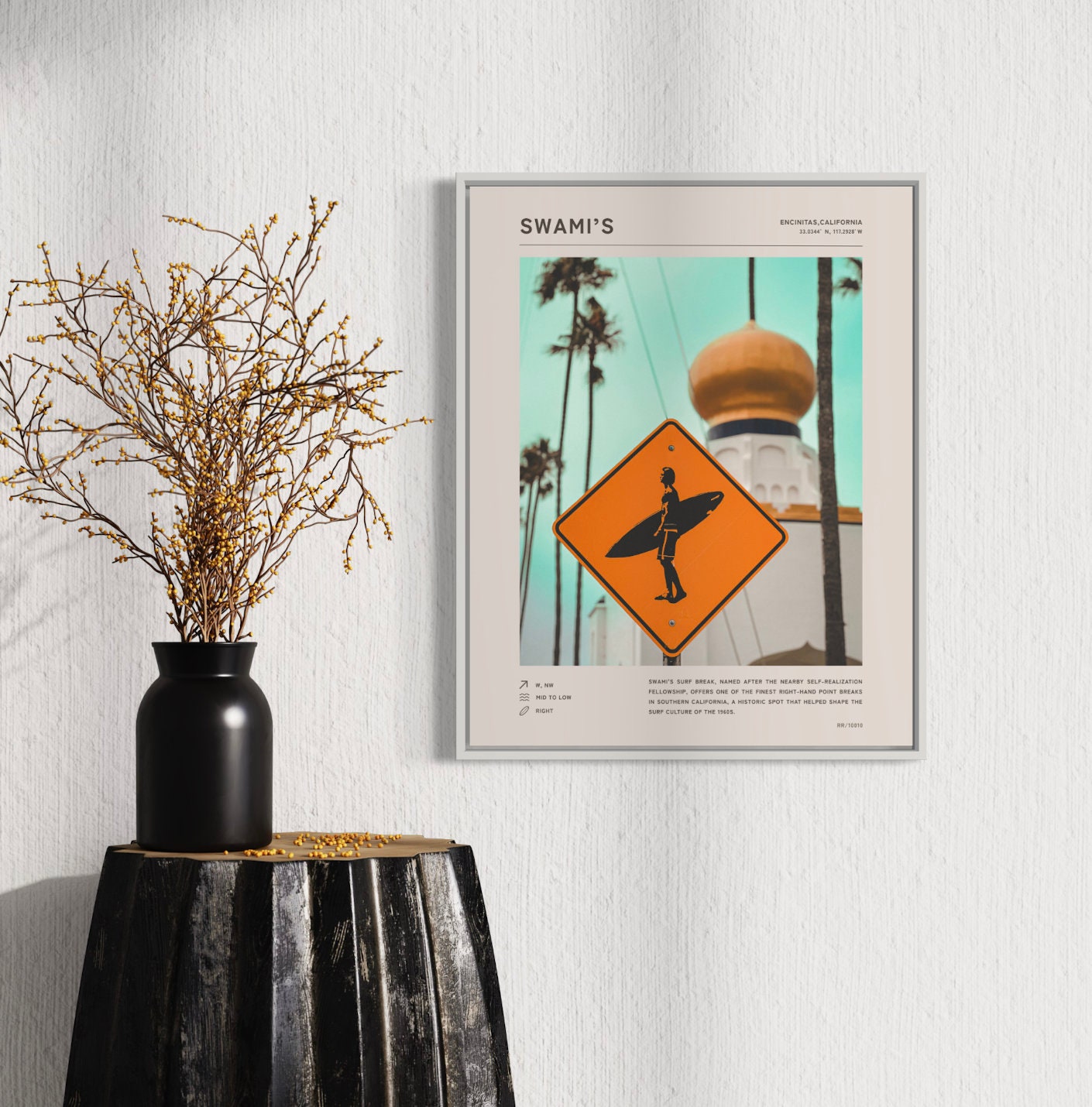 Swami's Surf Spot Print California Coast Encinitas Surf Spot Art, San ...