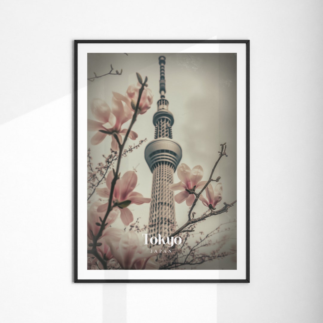 Tokio Vintage Reiseposter Reise Kunstdruck Japan Wandkunst Travel ...