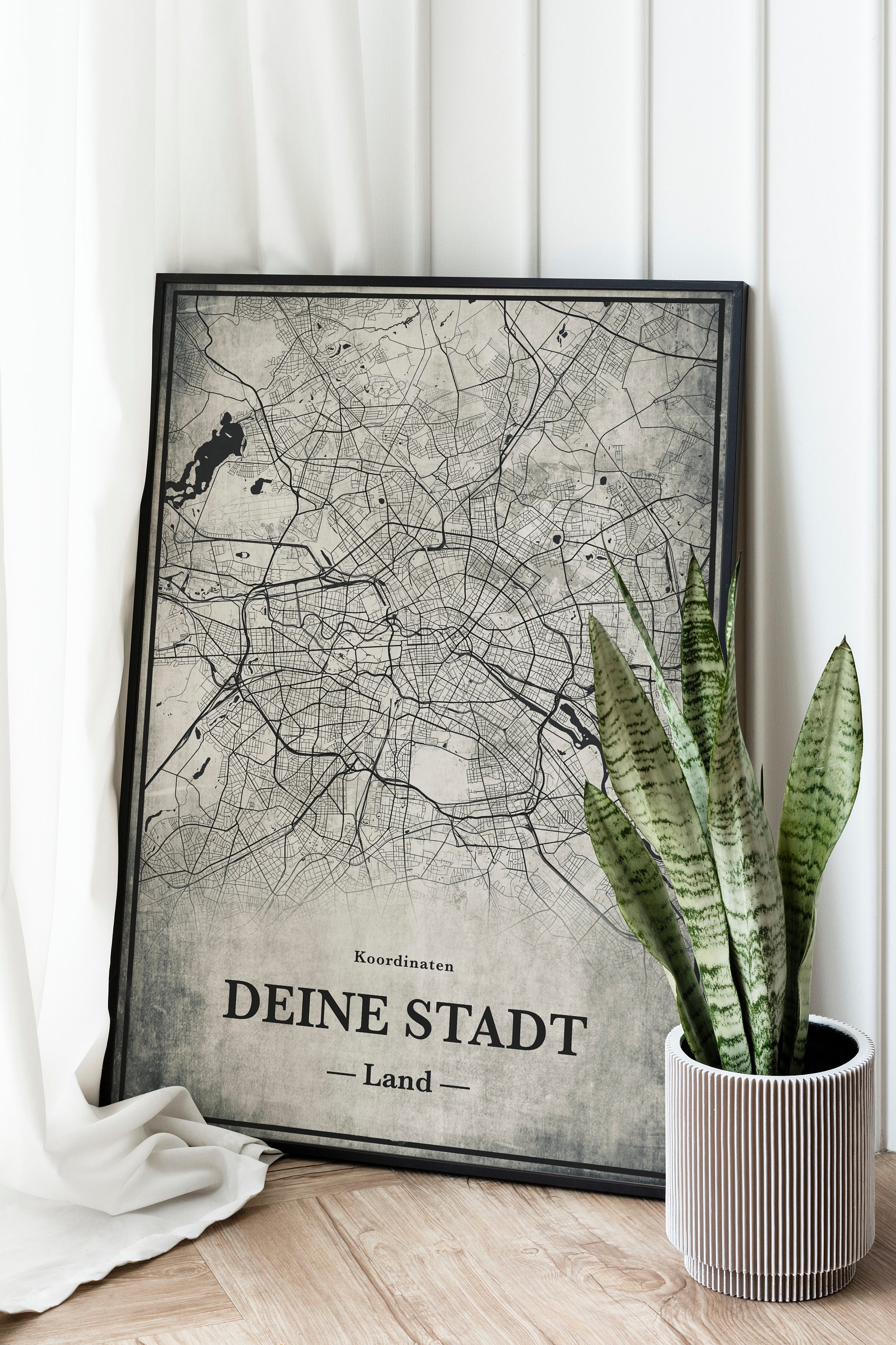 DEINE STADT Poster Personalisierbar Vintage 3 Designs Personalisierte ...