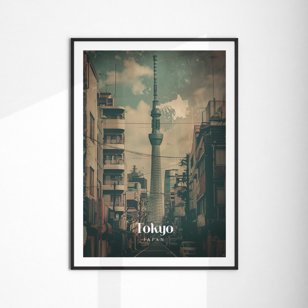Tokio Vintage Reiseposter Reise Kunstdruck Japan Wandkunst Travel ...
