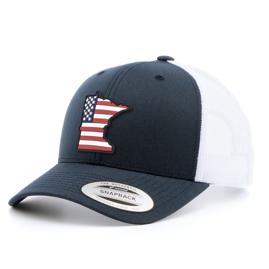 Minnesota Map Trucker Hat USA Flag Hat for Men and Women Patriotic Hat ...