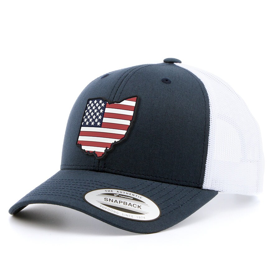 Ohio Map Trucker Hat USA Flag Hat for Men and Women Patriotic Hat 4th ...