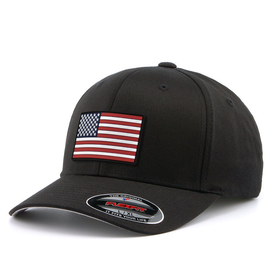 US American Flag Fitted Cap USA Flag Hat for Men and Women USA ...