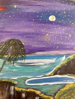 Enchanted Beach Canvas Painting, Wall Art - Etsy