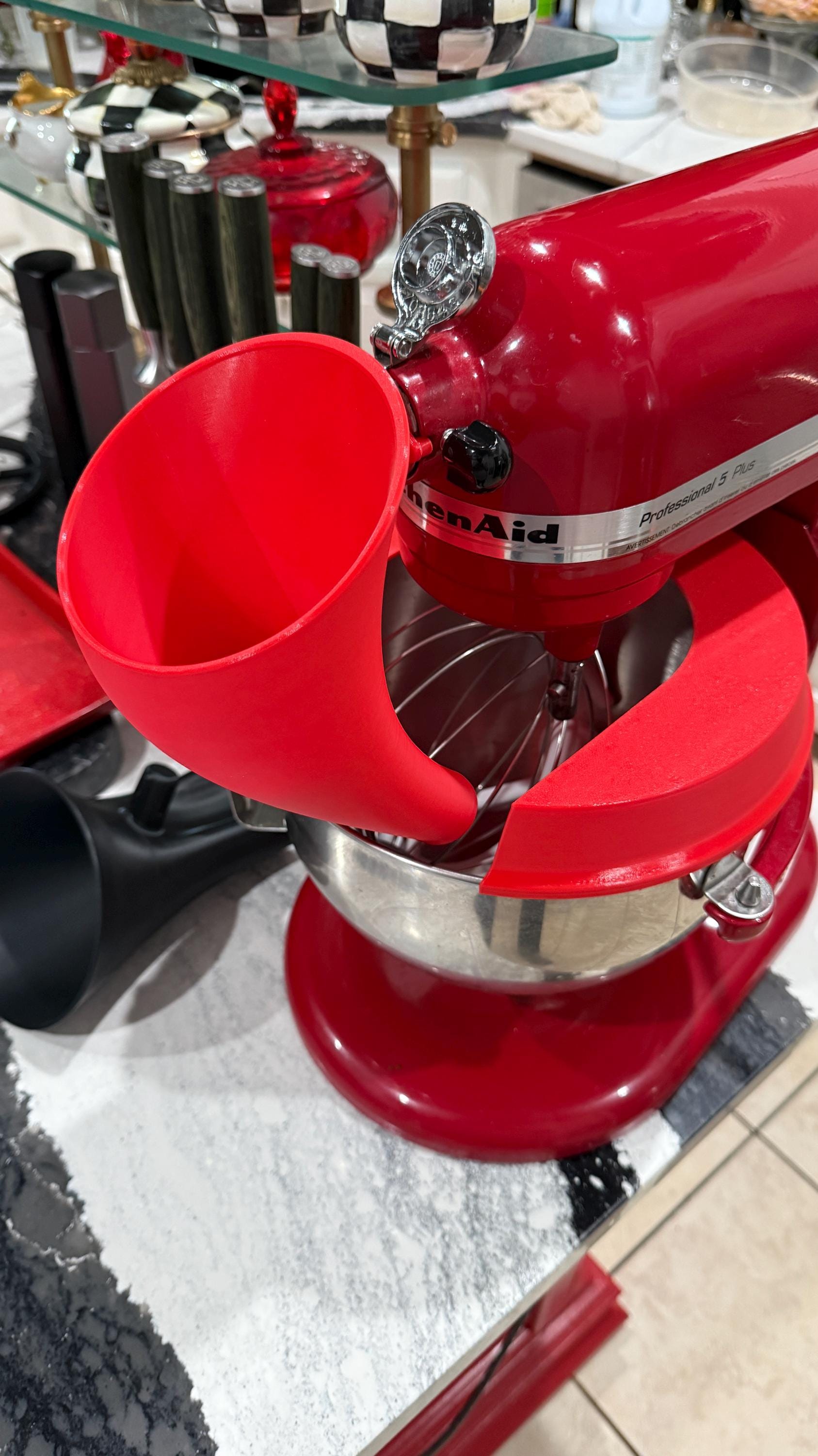 Flour Funnel/chute for Kitchen Aid Mixers - Etsy