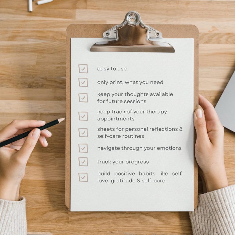 Therapy Planner, Printable Therapy Bundle, Therapy Progress Tracker ...