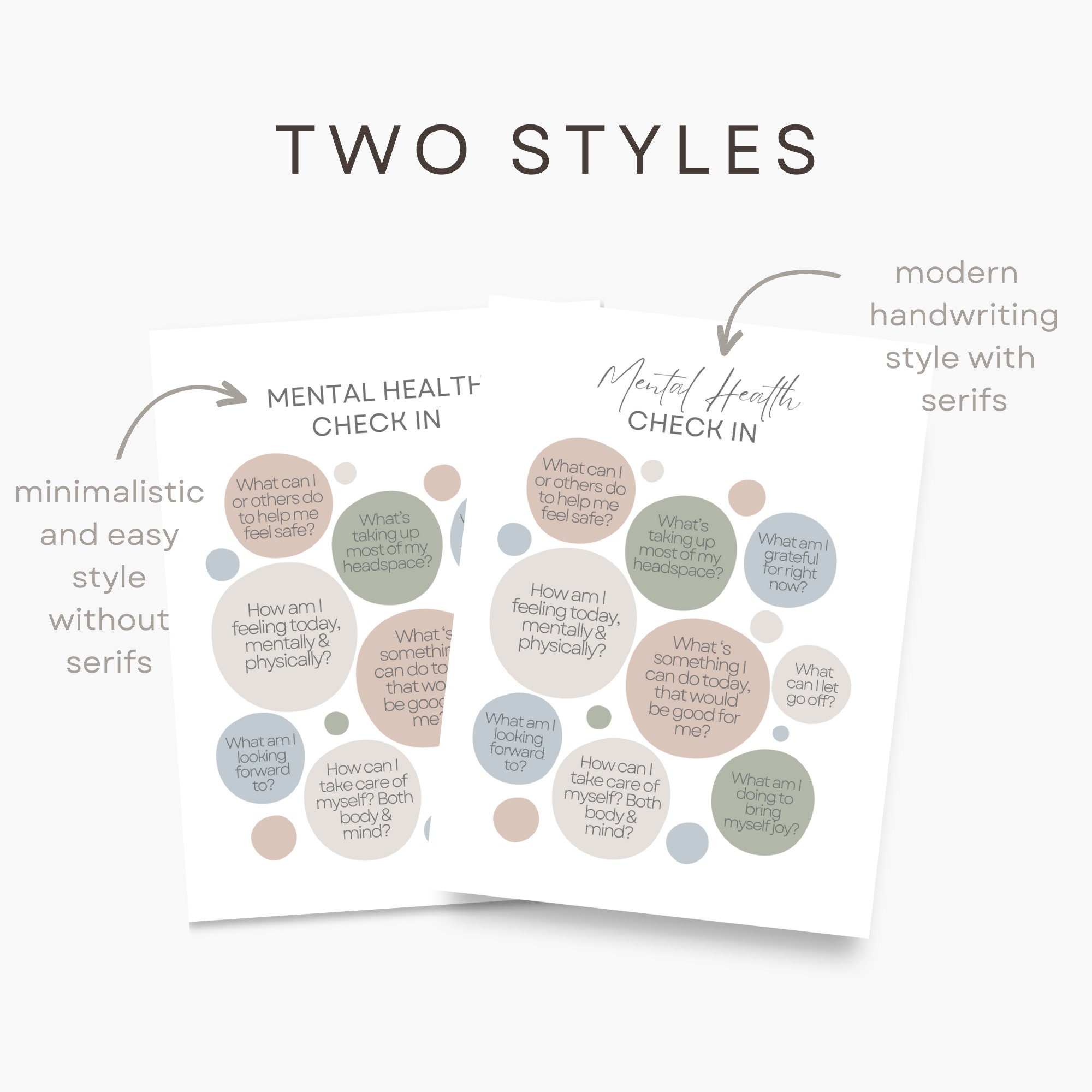 Daily Mental Health Check in Poster, Self Reflection Therapy Office ...