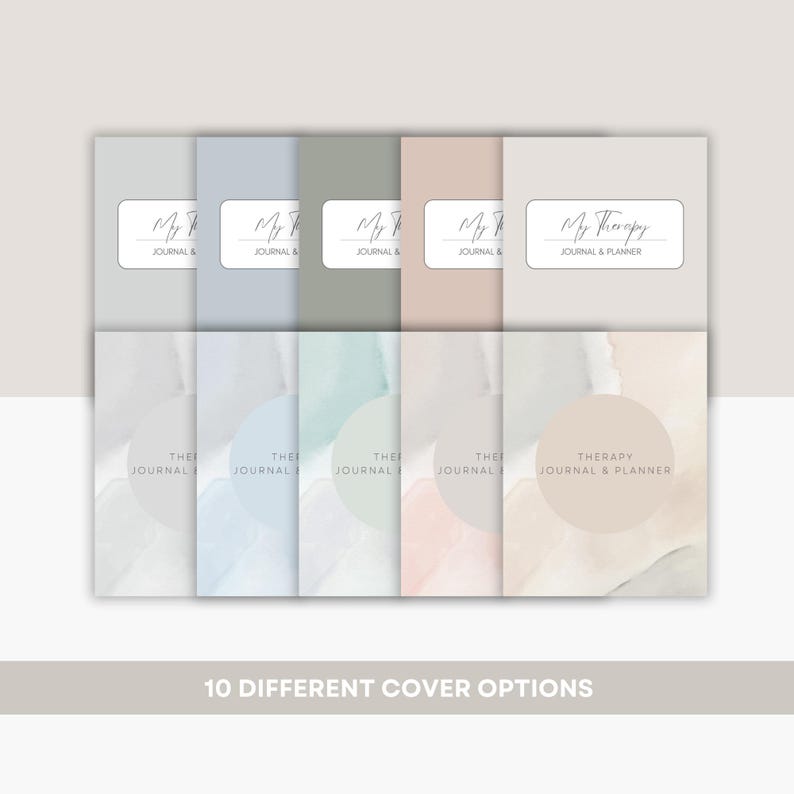 Therapy Journal Printable Mental Health Workbook Guided Therapy Planner ...