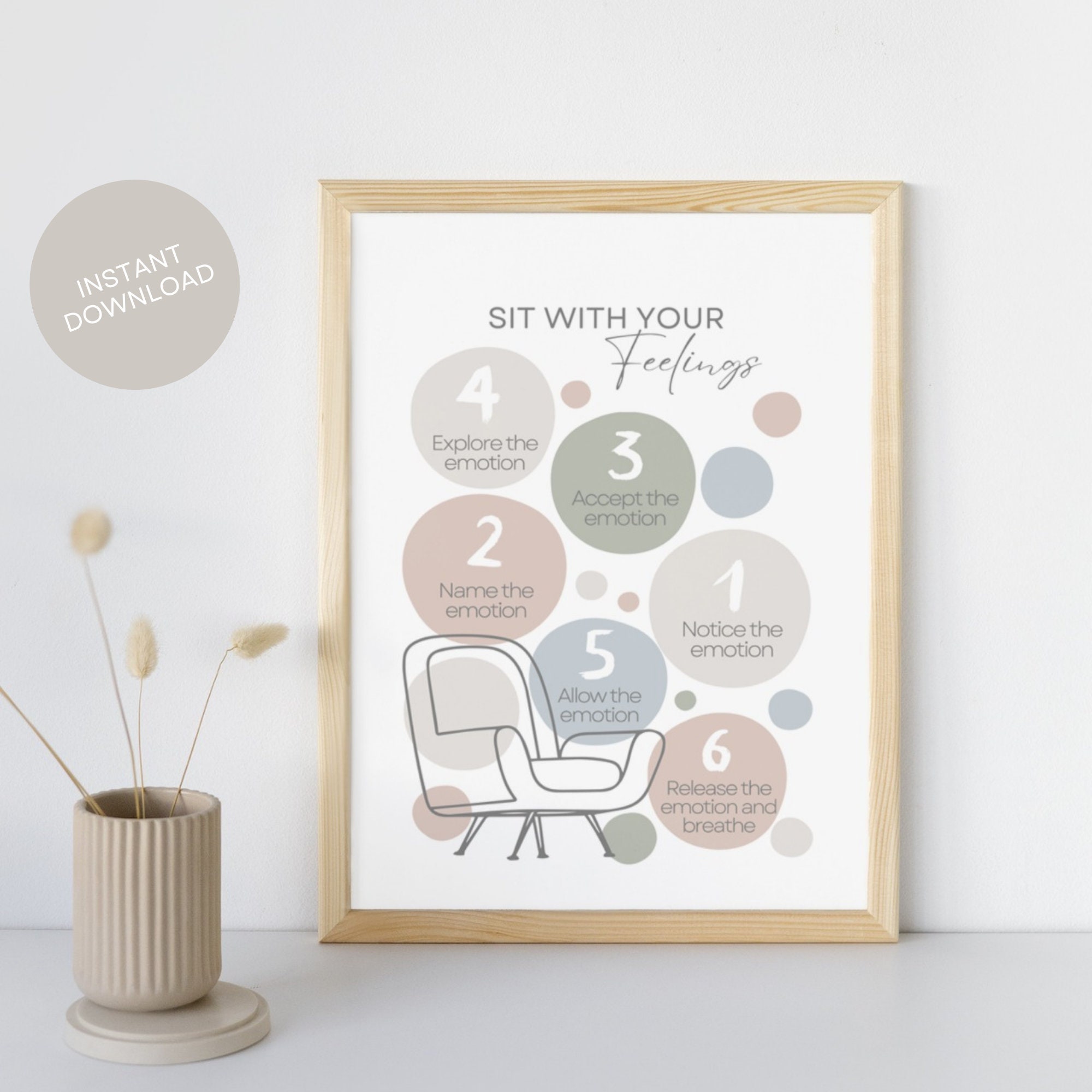 Sit With Your Feelings Mental Health Poster School Counseling Office ...