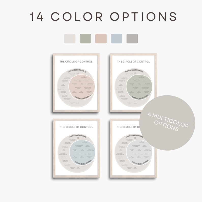 Printable Circle of Control Poster Play Therapy Room Decor School ...