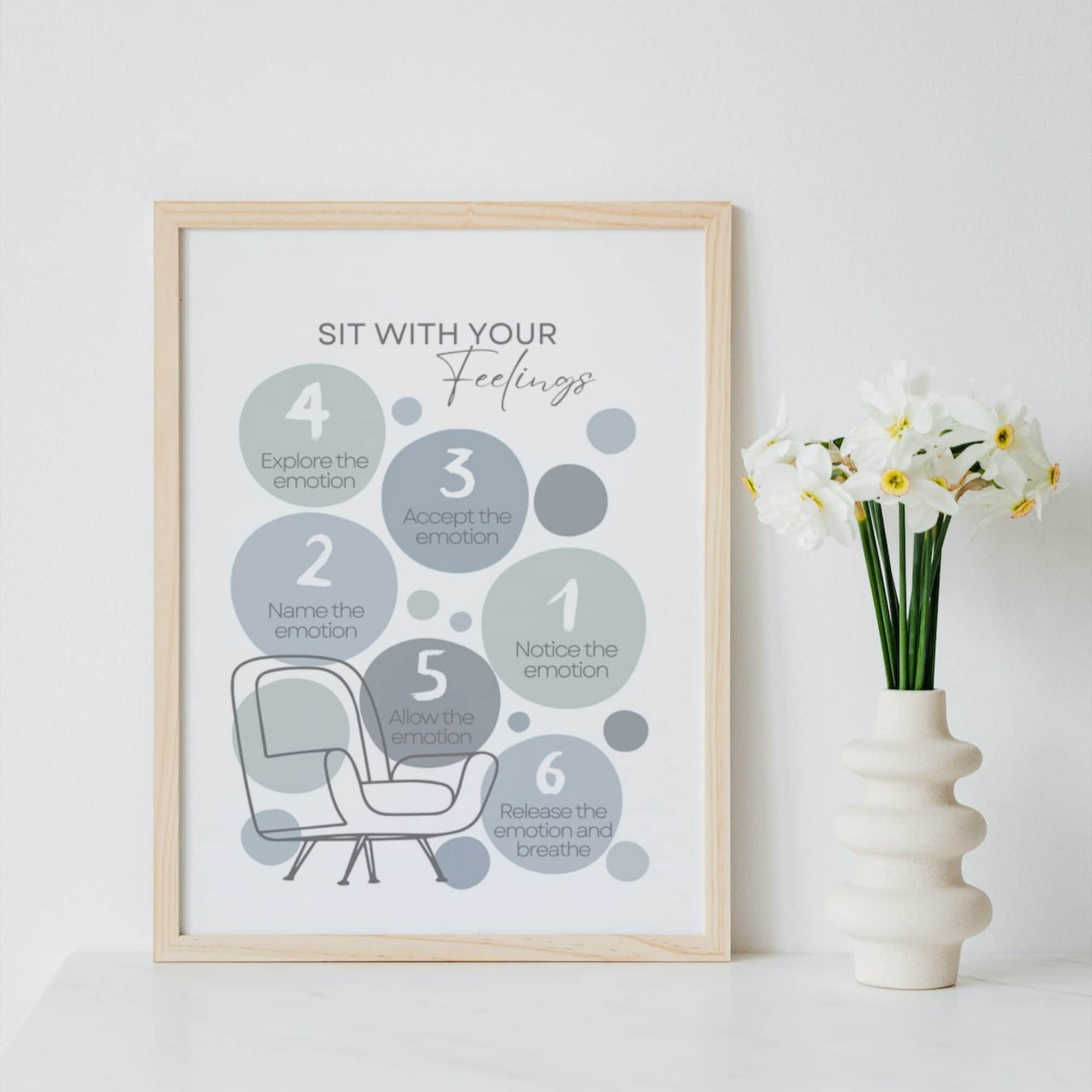 Sit With Your Feelings Mental Health Poster School Counseling Office ...