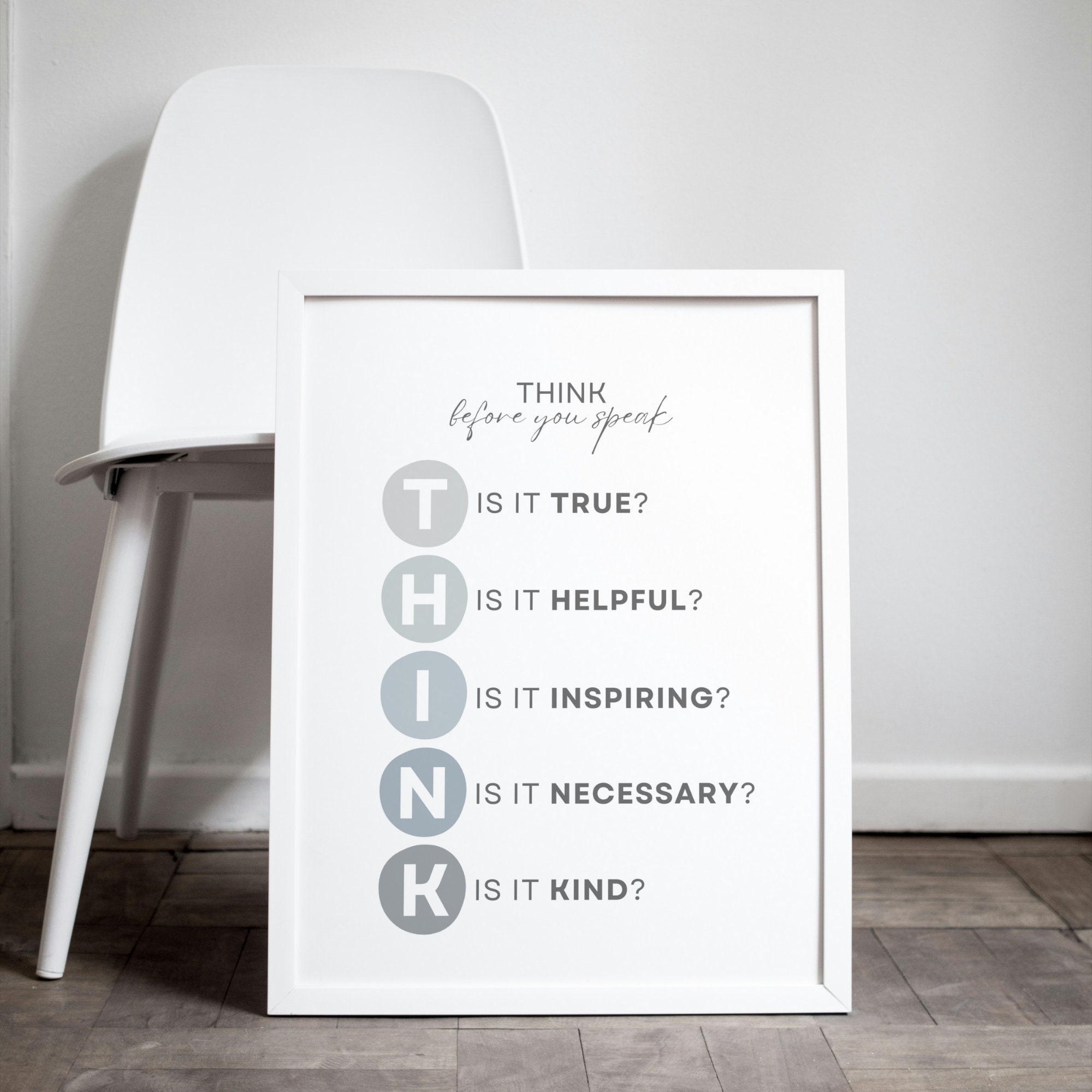 Think Before You Speak Poster Printable Poster School Counselor ...