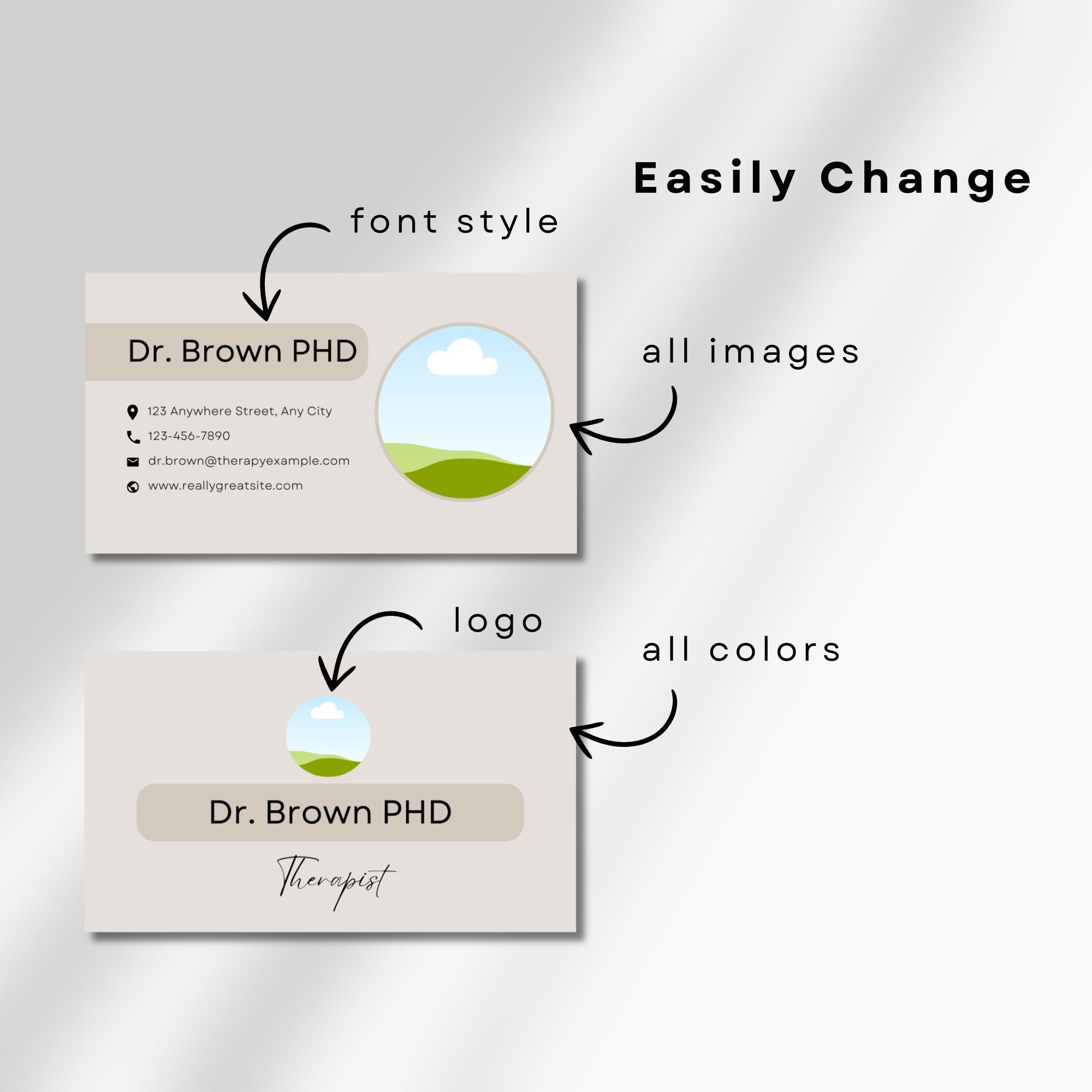 Mental Health Therapist Business Card Marketing Material for Counselor ...