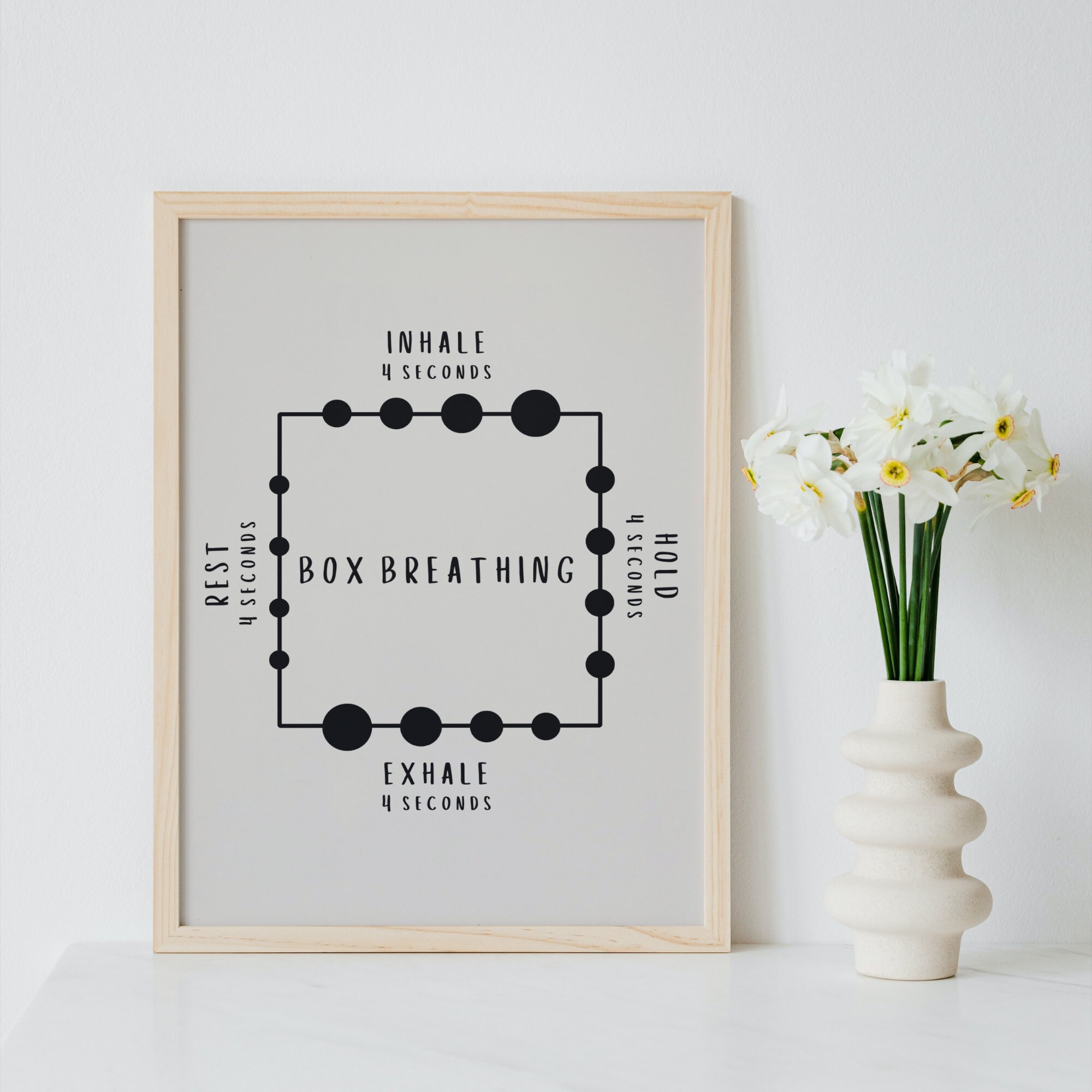 Box Breathing Poster Office Decor School Counselor Calm - Etsy