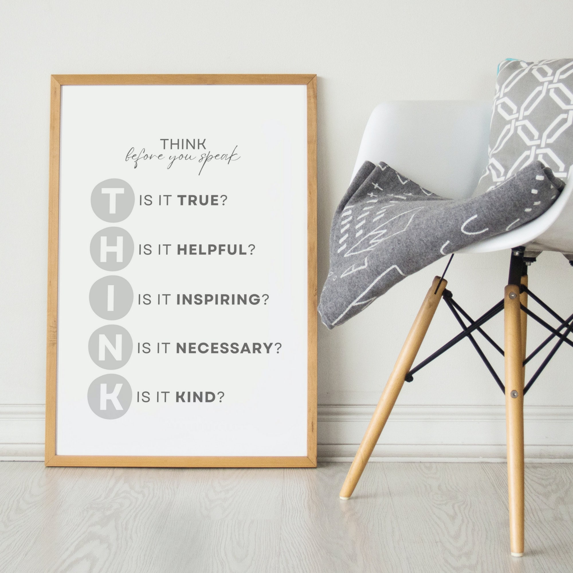 Think Before You Speak Poster Printable Poster School Counselor ...