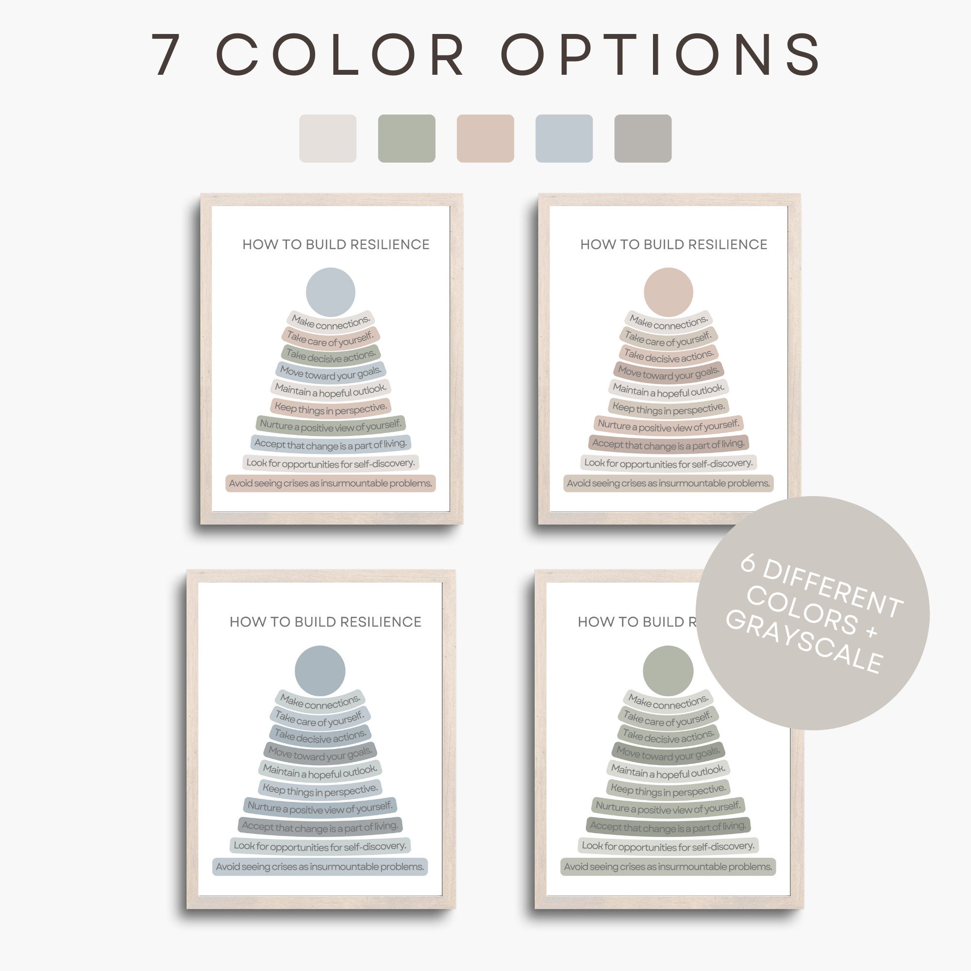 Resilience Poster Therapy Poster, Therapy Tool, Inspirational Wall Art ...