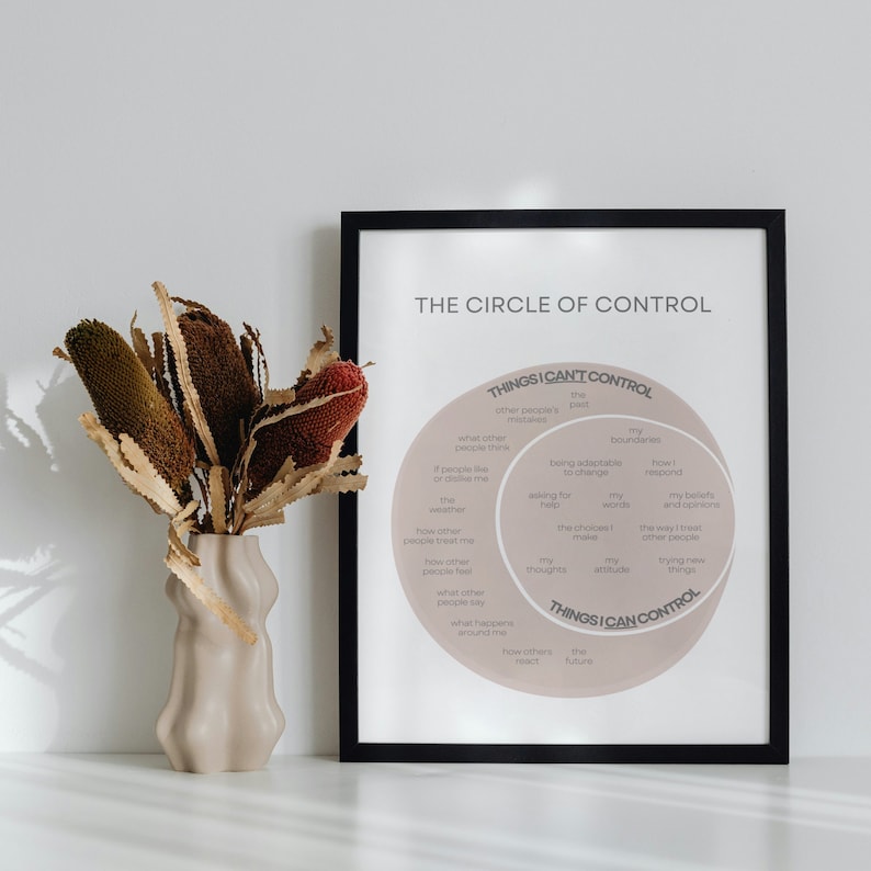 Printable Circle of Control Poster Play Therapy Room Decor School ...