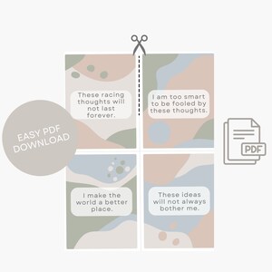 Printable Adult Ocd Coping Skill Cards, Obsessive Compulsive Psychology ...