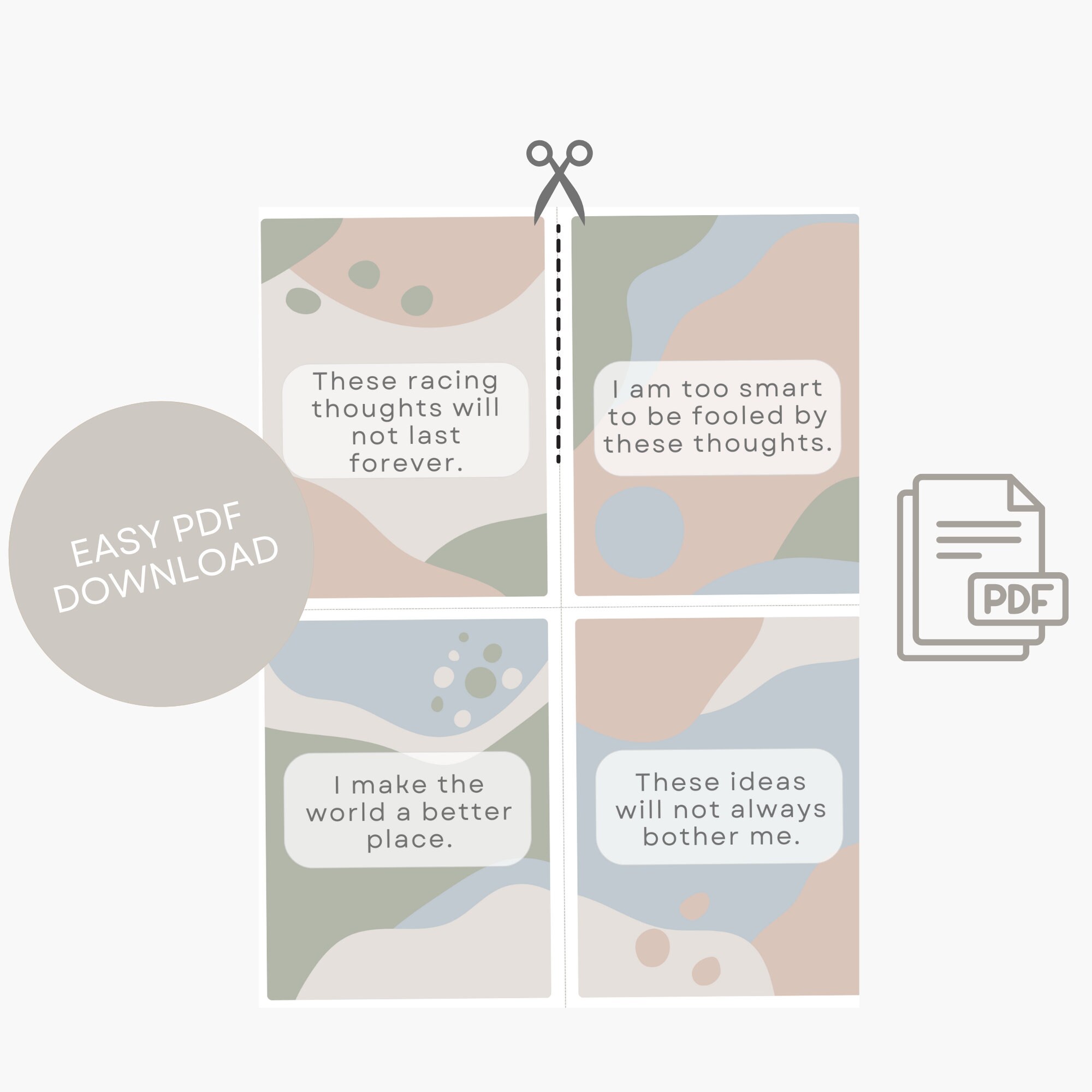 Printable OCD Coping Cards, Obsessive Compulsive Affirmations, ERP ...