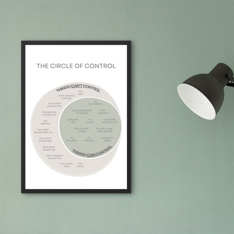 Printable Circle of Control Poster Play Therapy Room Decor School ...