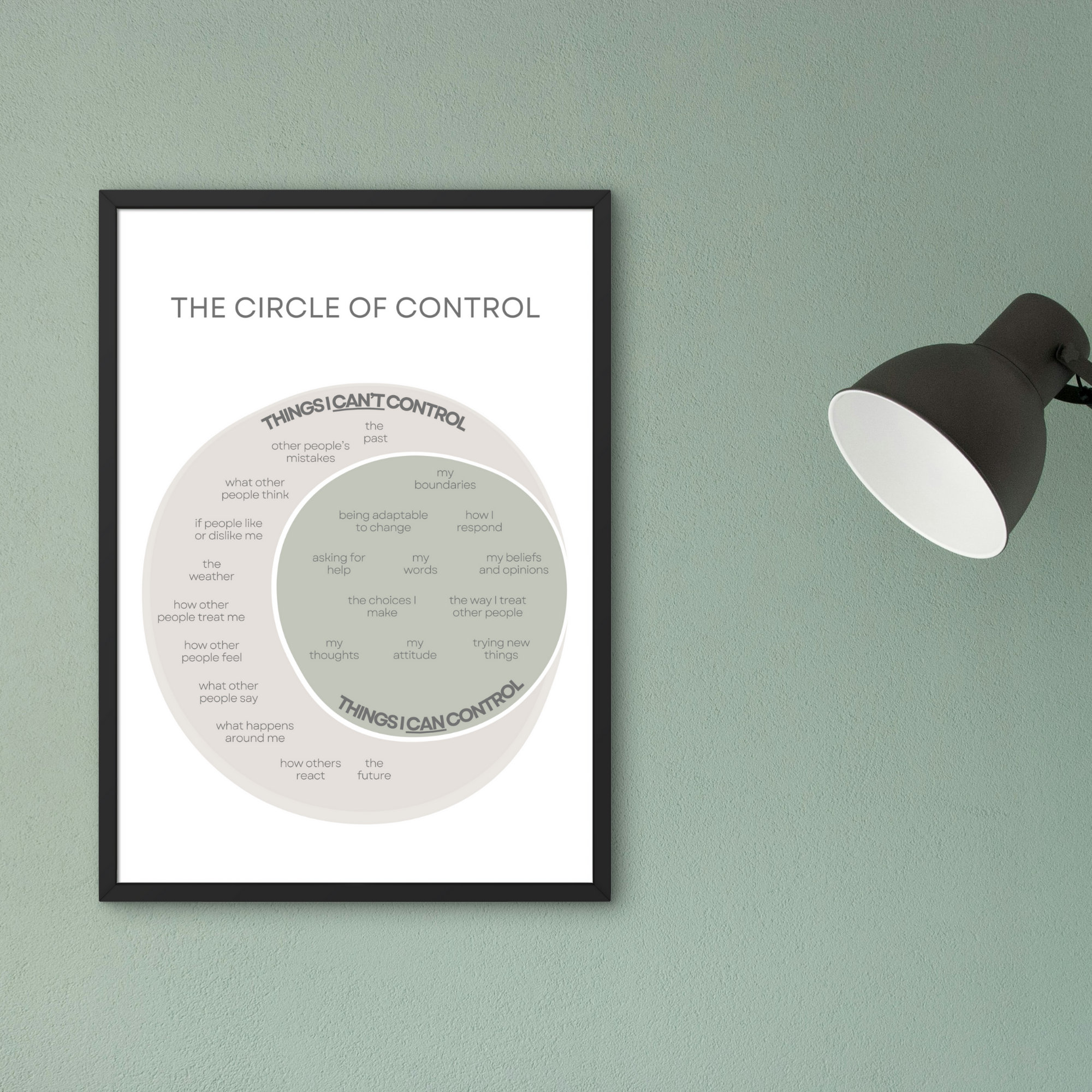 What I Can Control Poster Calm Down Corner Anxiety Print Emotional ...