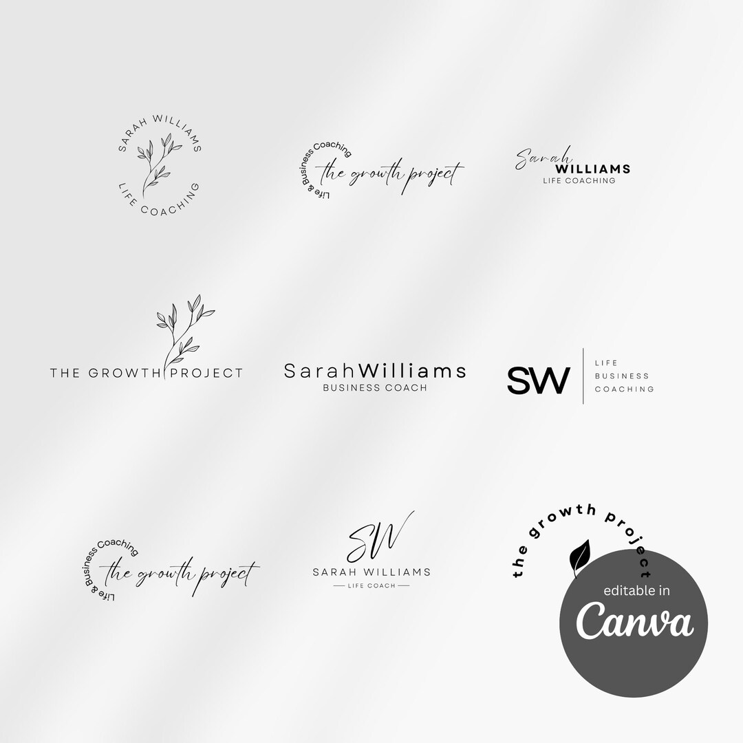 Life Coaching Logo, Editable Business Logo Template, Wellness Coach ...