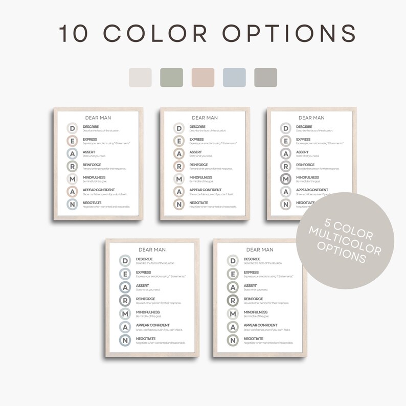 Dear Man Dbt Poster Psychotherapy Office Decor Print School ...