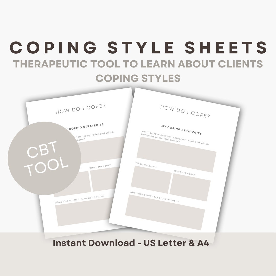 Coping Style Therapy Worksheets, Cbt Psychology Resources, School ...