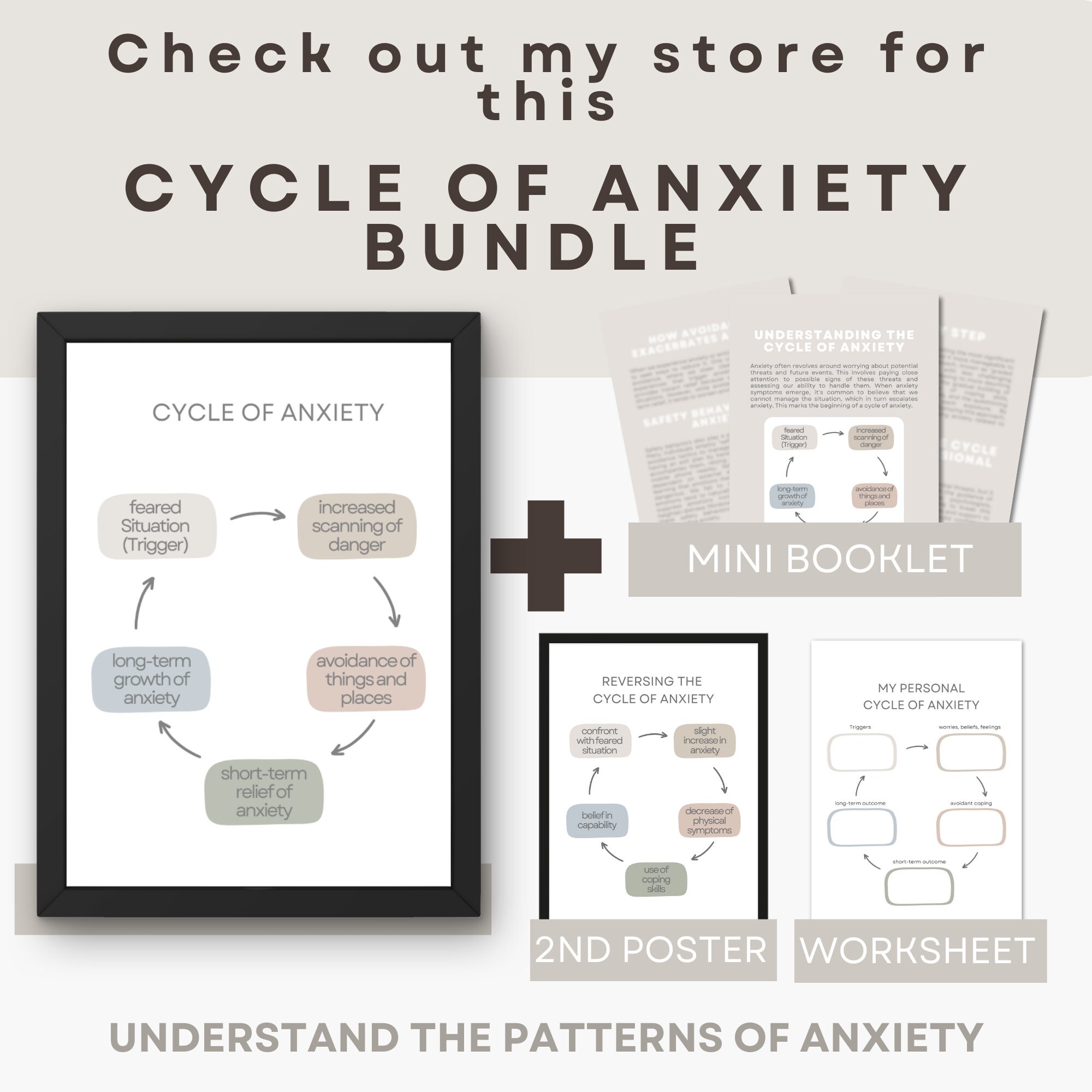 Printable Anxiety Statement Cards Affirmation Anxiety Release Coping ...