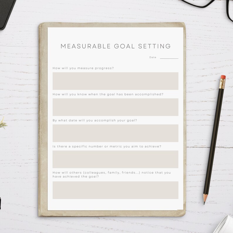 Smart Goals Worksheets Printable Goal Setting Template SMART Goal ...