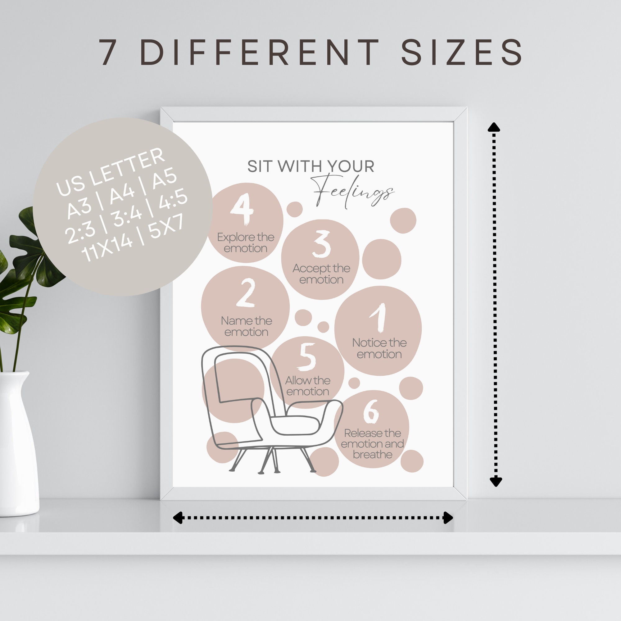 Sit With Your Feelings Mental Health Poster School Counseling Office ...