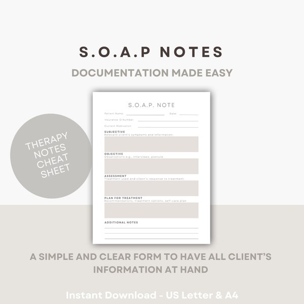 Soap Note Therapy - Etsy