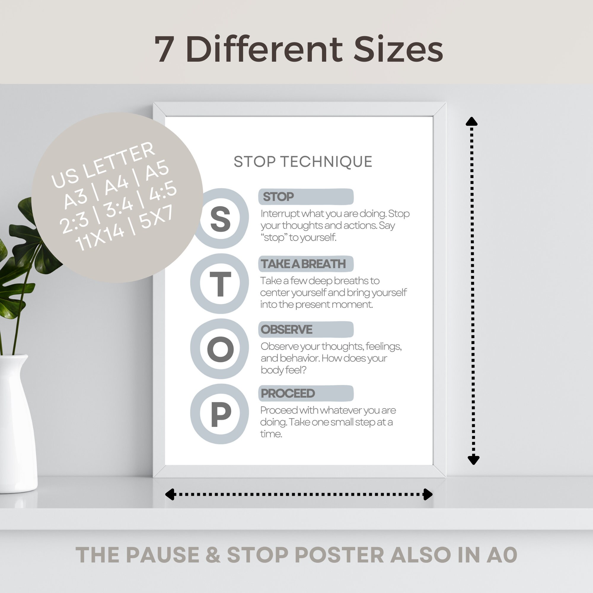 Therapy Posters Bundle Printable Therapist Signs CBT Psychology Wall ...