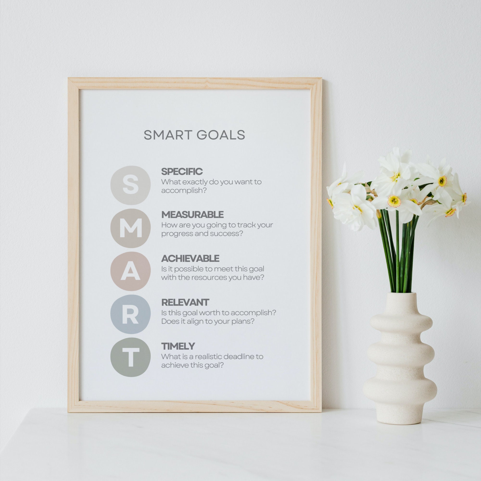 SMART Goal Setting Template Printable Goal Tracker Worksheets and ...