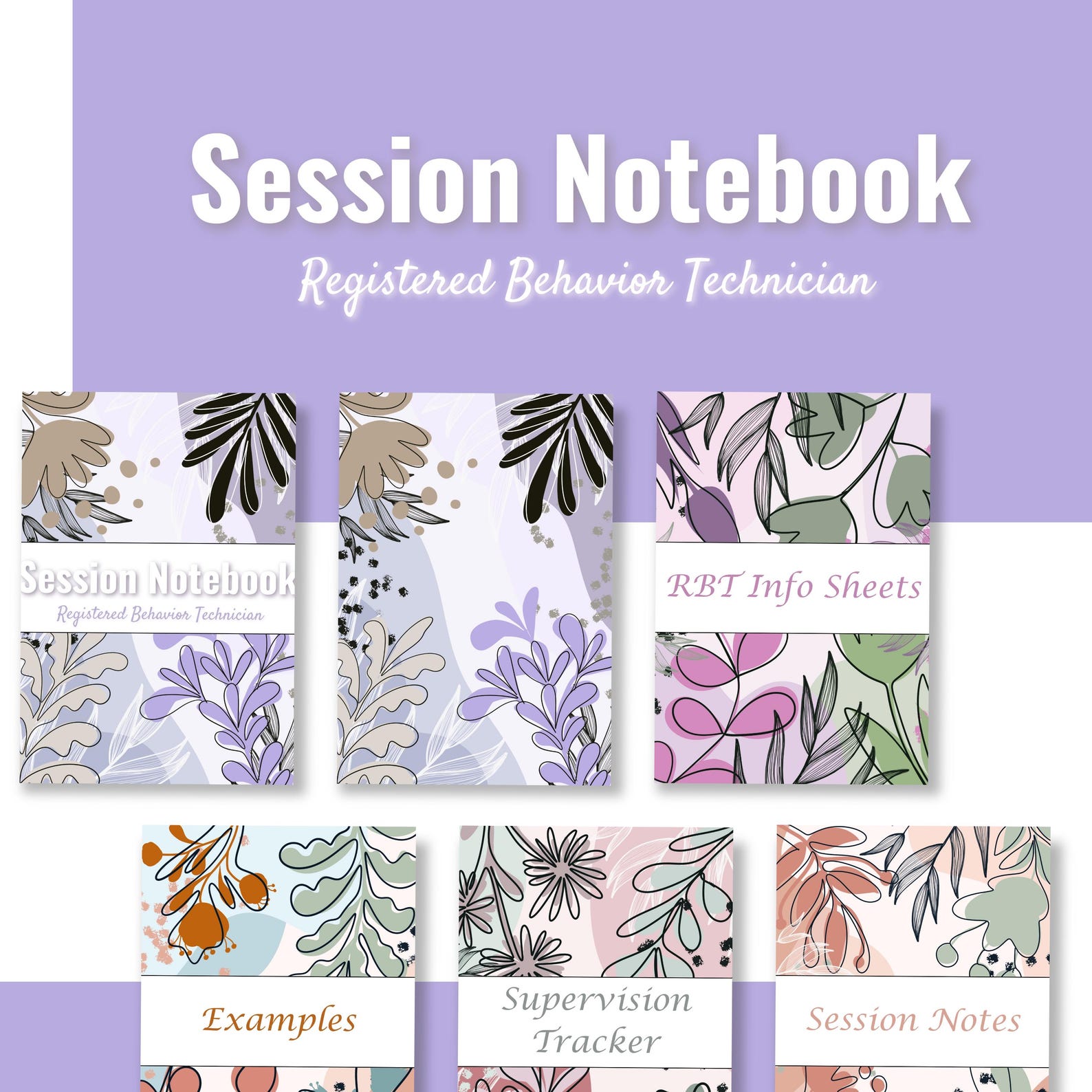 RBT Session Notebook| Registered Behavior Technician| Supervision ...