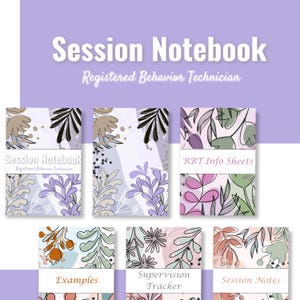 RBT Session Notebook| Registered Behavior Technician| Supervision ...
