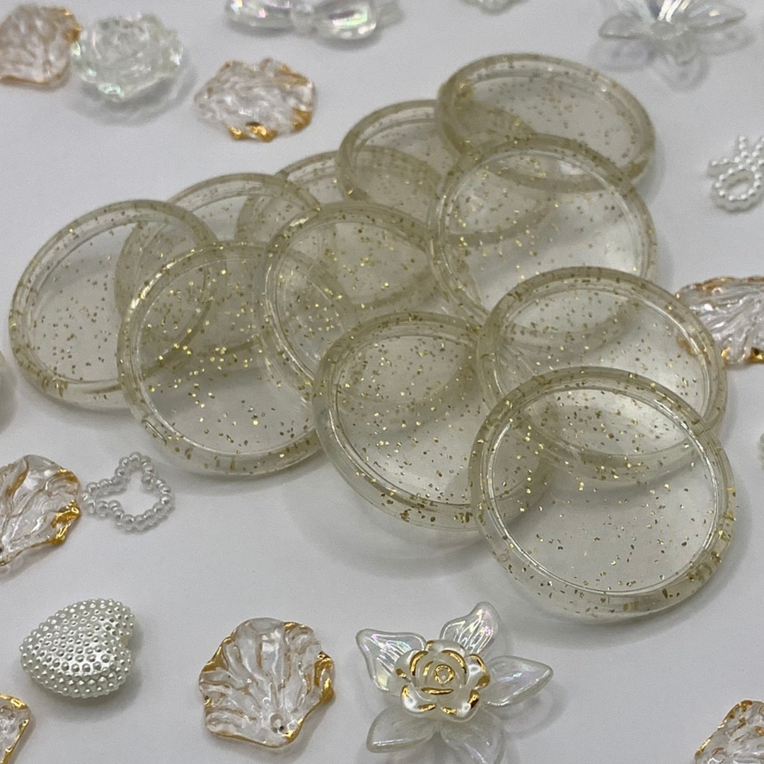 11 Transparent Gold Flaked Planner Disc| 35mm Planner Disc| Happy ...