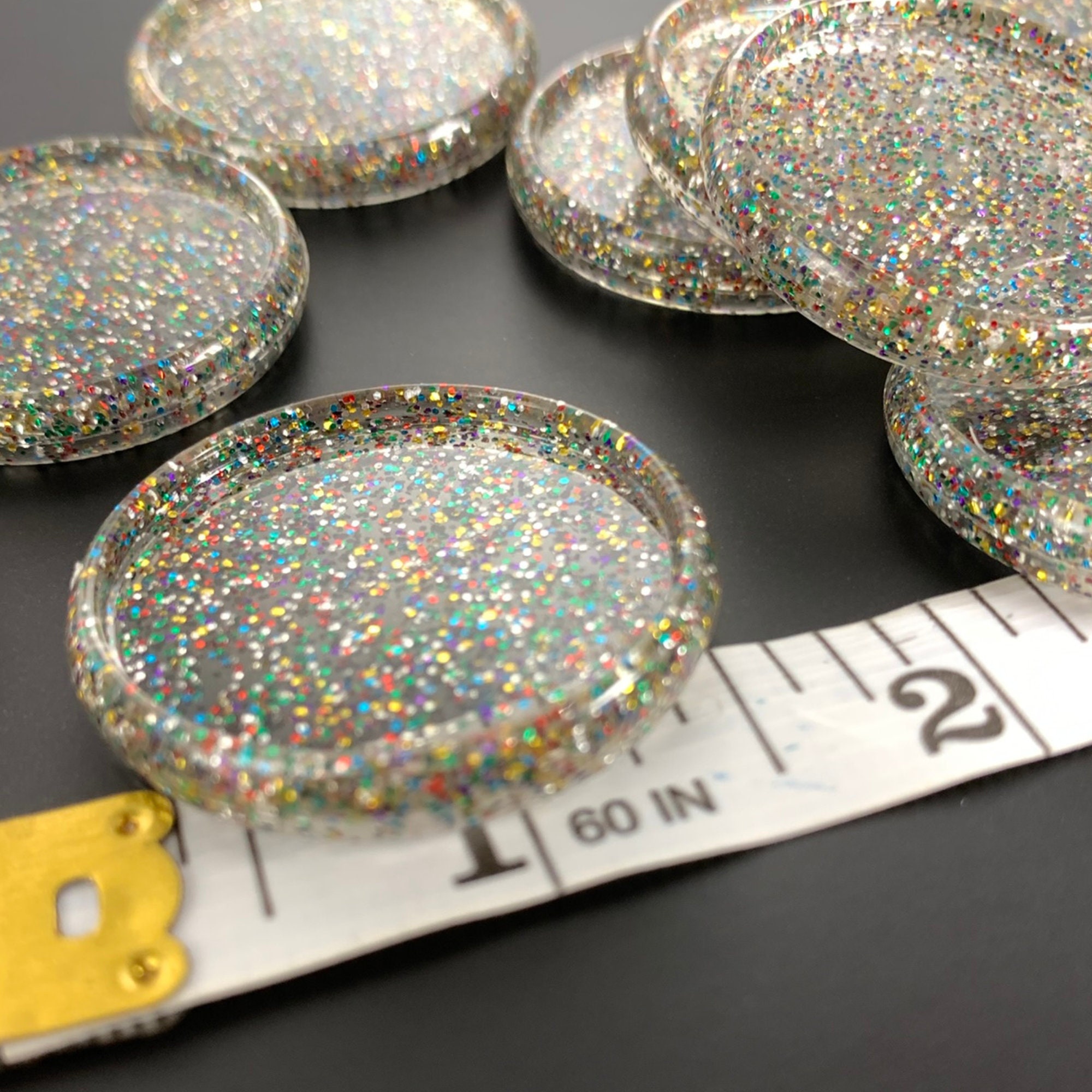 11 Transparent Gold Flaked Planner Disc 35mm Planner Disc Happy Planner ...