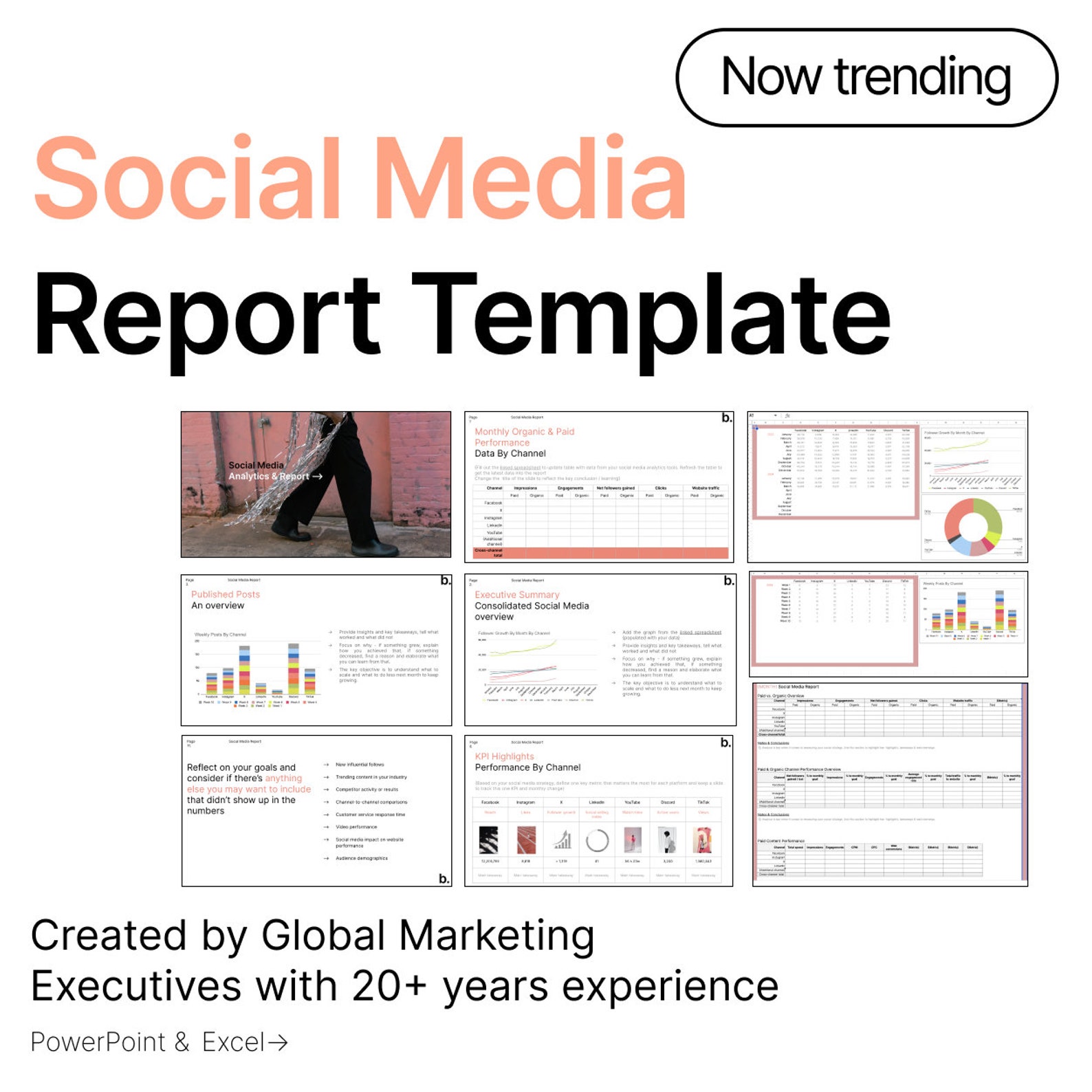 Editable Marketing Template for Social Media Analytics and Reporting A ...