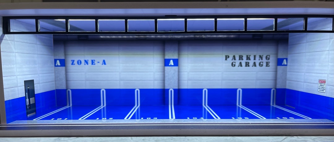 Stackable Parking Garage Blue Level 1 Theme LED Display Diorama - Etsy