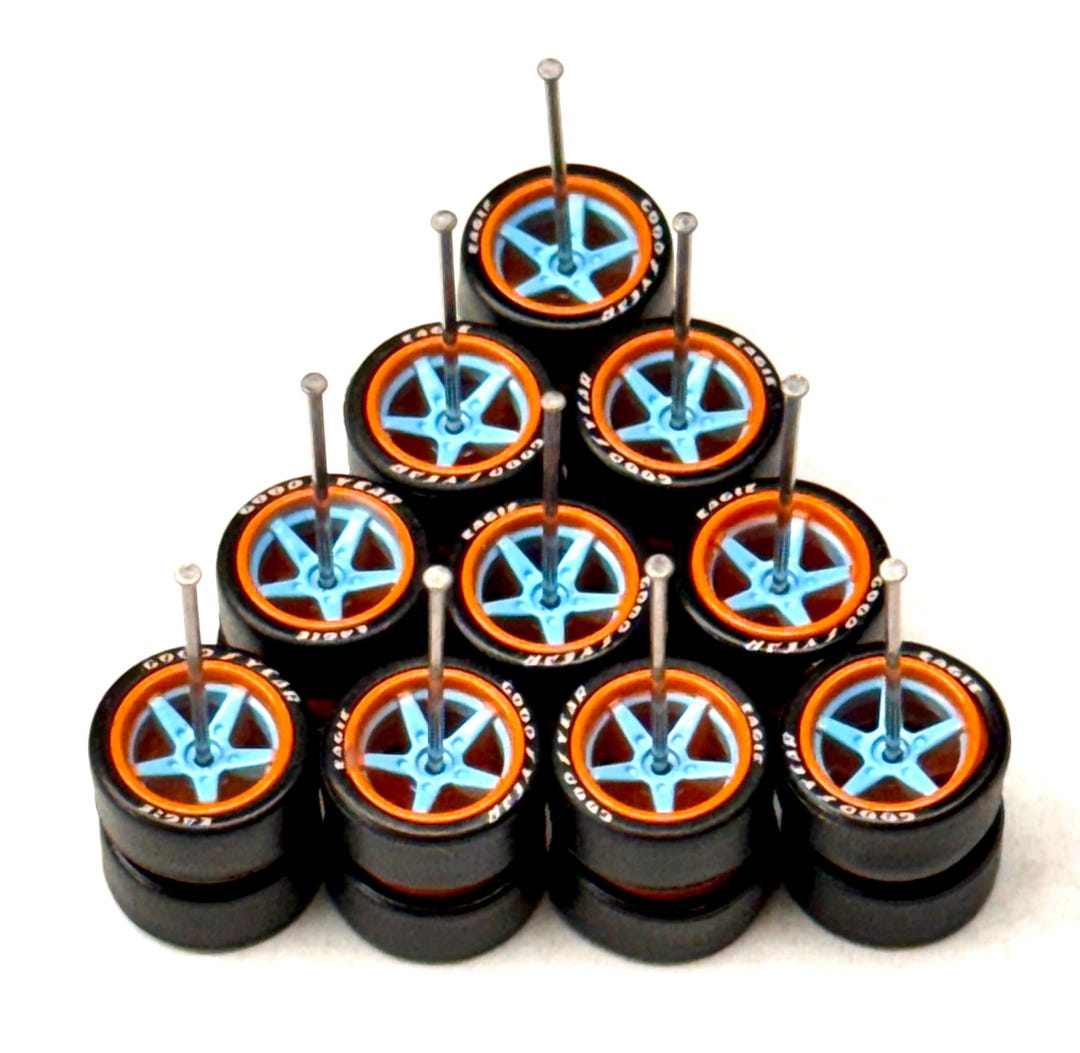 Advan V2 Blue W/ Orange Lip Lettered Tire JDM Axle (5 PACK SET) 11 Mm ...