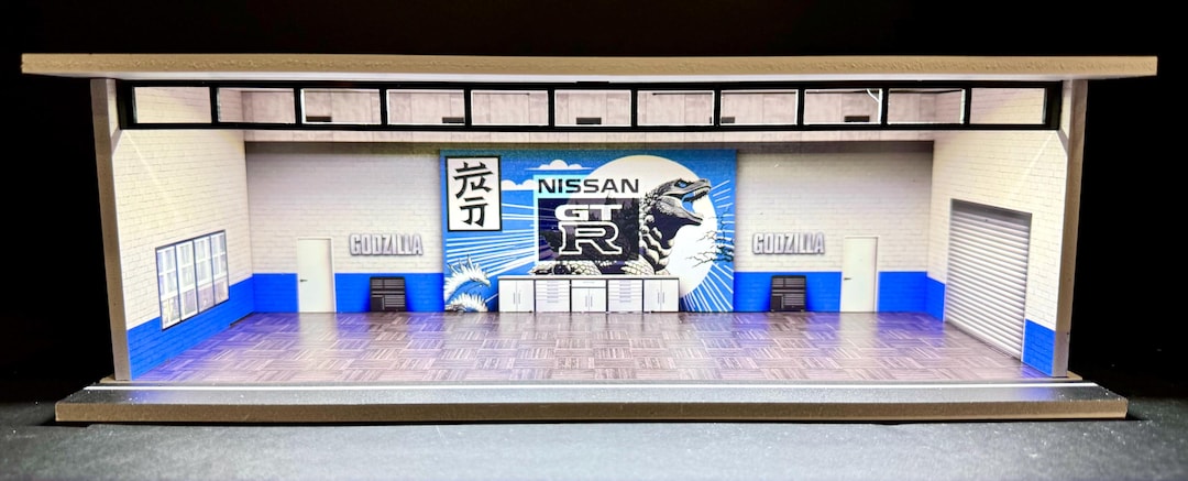 Godzilla Garage Theme LED Display Diorama - Etsy