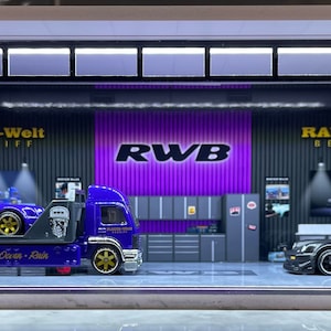 RWB Garage Theme LED Display Diorama - Etsy