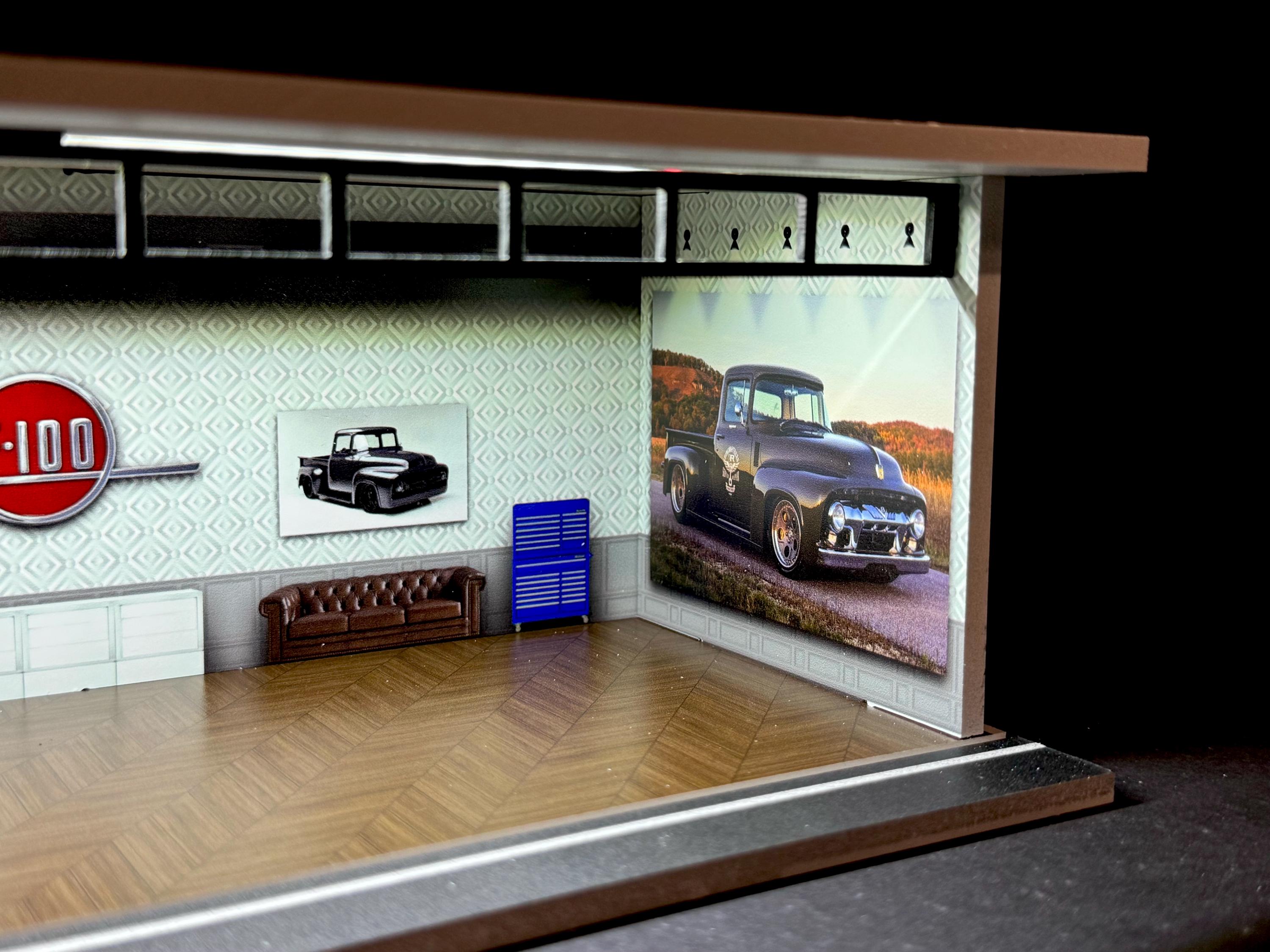 F100 Pickup Garage Theme LED Display Diorama - Etsy