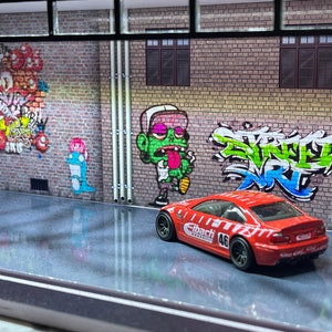 Graffiti Brick Wall Theme LED Display Diorama - Etsy