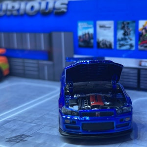 Fast & Furious Garage Theme LED Display Diorama - Etsy
