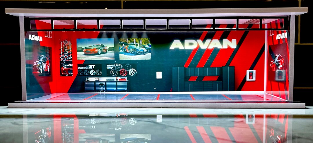 Advan Interior Garage Theme LED Display Diorama - Etsy