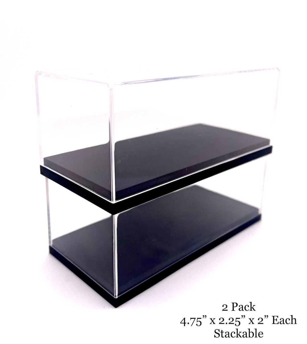 2 Pack Stackable Acrylic Display Case - Etsy