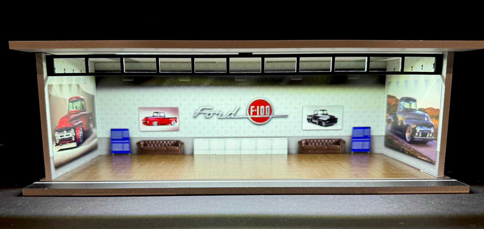 F100 Pickup Garage Theme LED Display Diorama - Etsy