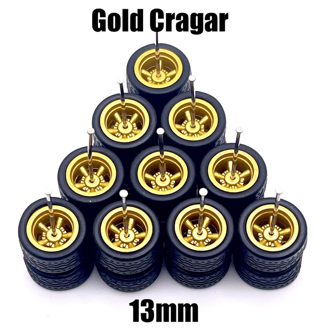 Gold Cragar 13mm (5 PACK SET) - 1/64 Scale W/ Rubber Tires - Etsy
